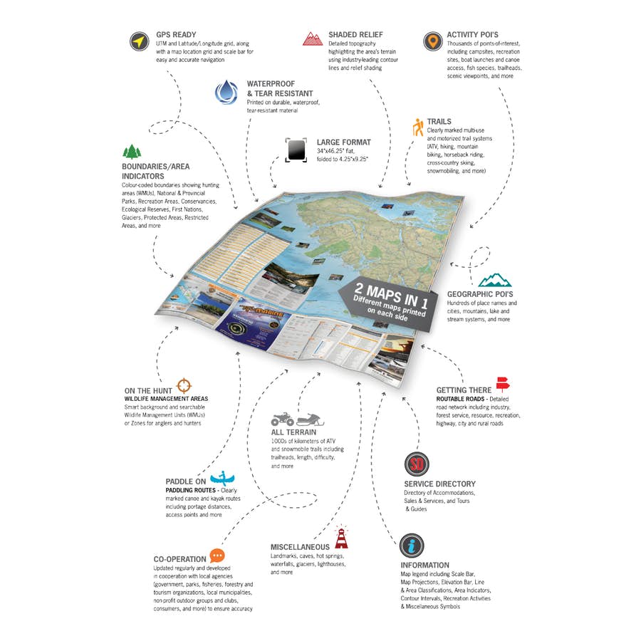 Backroads Mapbooks - Vancouver Island North BC Waterproof Map – SOS ...